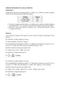 Esercizi svolti con soluzione - Docsity