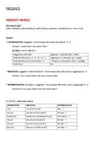 Present simple e present continuous - Docsity