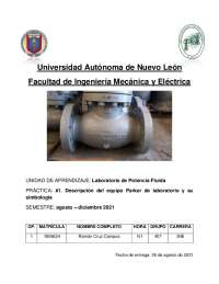 Práctica 1 Lab. potencia fluida - Docsity