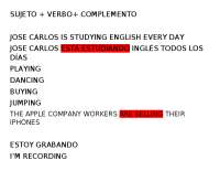 SUJETO - VERBO - COMPLEMENTO - Docsity