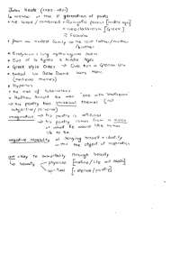 John Keats: biografia e opere - Docsity