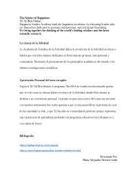 La ciencia de la felicidad - Docsity