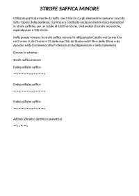 Strofe Saffica Minore, Alcaica e Asclepiadeo - Appunti - Docsity