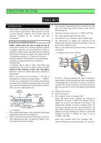 Structure of Atom Chemistry Class 11 Notes - Docsity