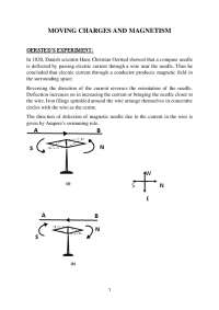 Moving charges and magnetism notes. - Docsity