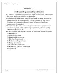 Software requirements specifications | Summaries Software Development | Docsity