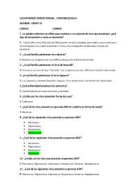 Cuestionario para primer parcial de microbiología II - Docsity