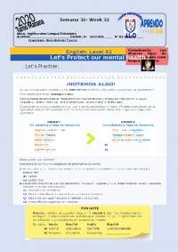 SEMANA 32 INGLES 1234556789 | Ejercicios de Inglés | Docsity