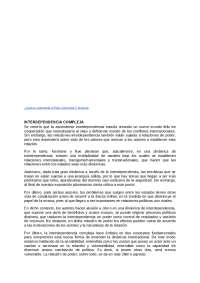 Interdependencia Compleja (Keohane y Nye) - Colombia y EEUU - Docsity