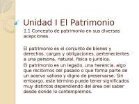 PATRIMONIO Y SUS DIREFENTES DEFINICIONES - Docsity