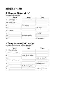 Simple Present Aufgaben - Docsity