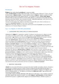 Che cos'è la religione? di Giovanni Filoramo - Docsity