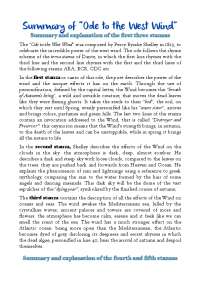 “Ode to the West Wind”, poem by Shelley | Appunti di Inglese | Docsity