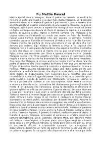 Riassunto e Personaggi Fu Mattia Pascal - Docsity