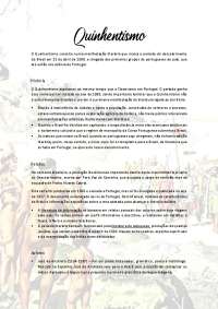 Movimento Literário Quinhentismo - Docsity