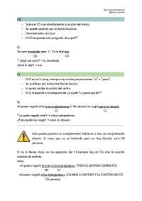 Diferencias del Complemento Directo e Indirecto - Docsity