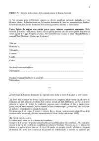 Schema comunicazione di Jakobson - Docsity