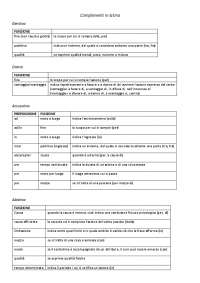Come si formano i complementi in latino - Docsity