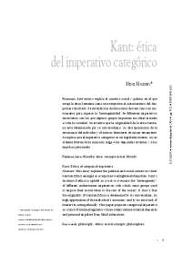 Imperativo categorico de kant | Transcripciones de Ética | Docsity