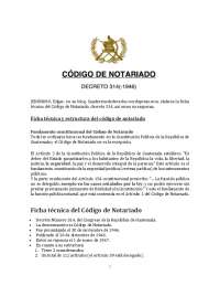 El esquema del Código de Notariado - Docsity