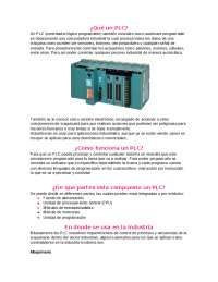 Que es un plc, tipos de plc - Docsity
