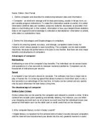 Exam about Information Technology - Docsity