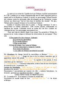 Commentaire composé Chapitre 18 - Candide de Voltaire - Docsity