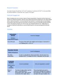 Sample Physics IA Idea - Docsity