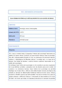 Enunciado PEC 1 Historia de la psicología - Docsity