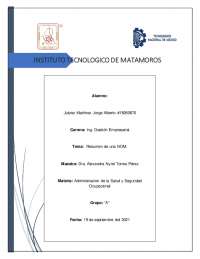 Norma Oficial Mexicana NOM-015-STPS-2001, Condiciones térmicas - Docsity