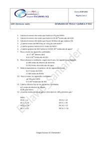 Ejercicios de moles 3eso - Docsity