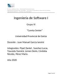 Especificacion de requisitos Cureta Center - Docsity