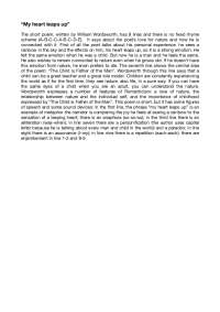 My heart leaps up (Wordsworth) - Docsity