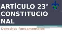 Artículo 23 constitucional. investigación - Docsity