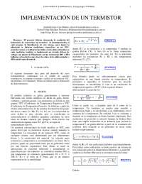 IMPLEMENTACIÓN DE UN TERMISTOR - Docsity