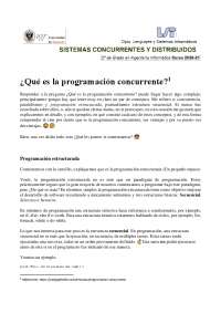 Sistema Concurrente Introducción - Docsity