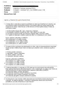 Avaliação de Licenciatura em ciências biológica - Docsity