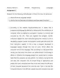 Programming Languages - Docsity