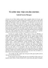 Un señOr muy viejo con unas alas enormes - Docsity