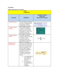 Tarea 3- Experimentos aleatorios y distribuciones de probabilidad - Docsity