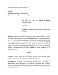 Acción de tutela con medida provisional en salud - Docsity