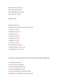 Simple present assunto de inglês - Docsity