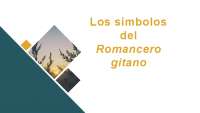 Los símbolos del romancero Gitano - Docsity