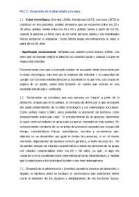PEC C DESARROLLO EN LA EDAD ADULTA Y VEJEZ | Ejercicios de Psicología del Desarrollo | Docsity