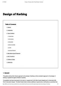 Kerb Stone Design Parameters - Docsity