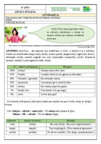 Simple present ensino fundamental - Docsity