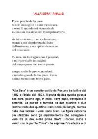 "Alla Sera" U.Foscolo - Docsity