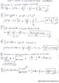 Exercícios de Integral - Docsity