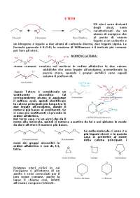 GLI ETERI: CARATTERISTICHE, NOMENCLATURA E REATTIVITA' - Docsity