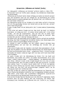 Interpretation „Willkommen und Abschied“ (Goethe) - Docsity